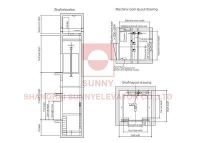 China Passagier-Hochgeschwindigkeitsaufzug Speeed 1.0~1.75m/S mit kleinem Maschinen-Raum zu verkaufen
