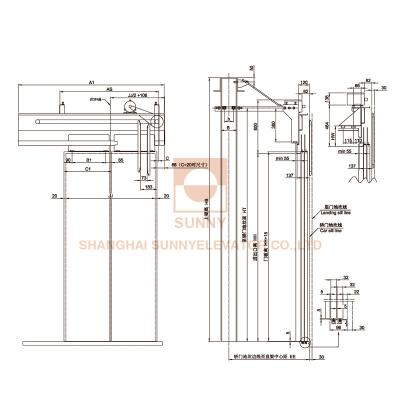 중국 옆 오프닝 2는 Vvvf 차문 통신수/여객 엘리베이터 부속을 깝니다 판매용