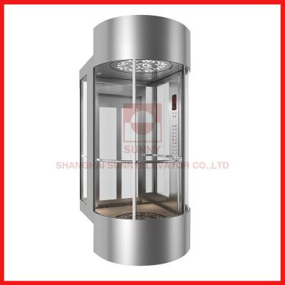 China elevación de alta velocidad del elevador del panorama de Roomless de la máquina de 800kg 1.0m/S en venta