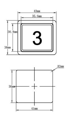 China Dark Grey Elevator Push Button LED Illumination Touch Sense 3,000,000 Times for sale