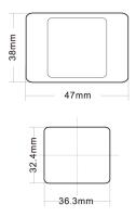 China Passenger Elevator Push Button with Transparent Plastic Characters and 38*47mm Size - ISO9001 Certified Elevator Spare Parts for sale