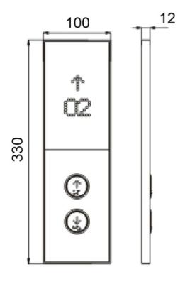 China Dot Matrix Wall Mounting Lift LOP With Black , White Plastic Shell for sale