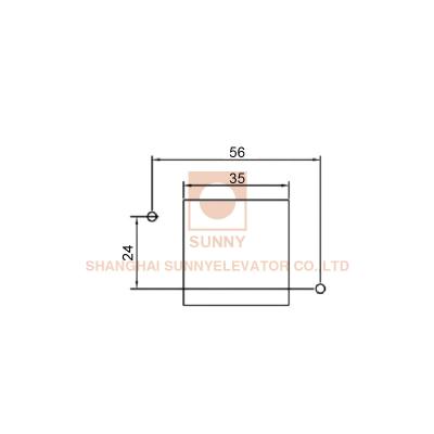 China 60x46x29mm Elevator Push Button Acrylic Plate Tact Switches Orange Color for sale