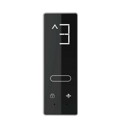 China Elevator Call Panel with Infrared Touch Induction Flush-mounted Tempered Glass LOP for Lift Parts for sale