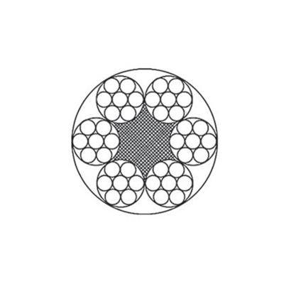 China Galvanized Steel Wire Rope 6×7+FC, 8mm, High Tensile Strength For Cable Cars And Belt Conveyors for sale