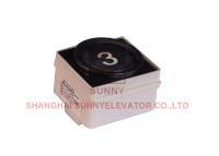 China Plastic Elevator Touch Button /  Round Replacement Elevator Buttons 12-24 V for sale