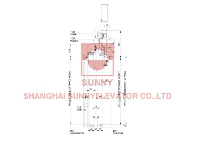 China Abertura do centro do operador da porta do elevador de desembarque de 2 painéis para elevador de passageiros à venda