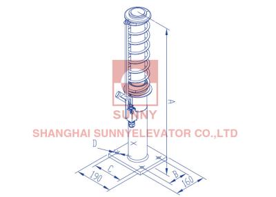 China Automatic Reset Elevator Safety Parts Hydraulic Elevator Oil Buffer for sale
