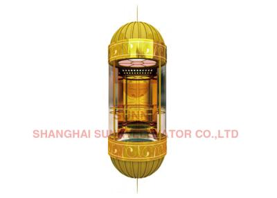 China Mirror Sightseeing Passenger Elevator Cabin 2500kg Load Aluminum Honeycomb Core for sale
