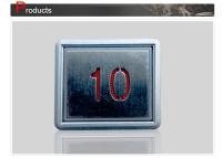 China Elevator Rectangle Push Button with 45% ~ 90% Humidity / Elevator Spare Parts for sale