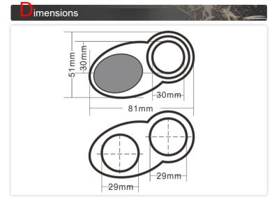 China Elevator Electrical Push Button Special Shaped with Size 51 x 81 mm for sale