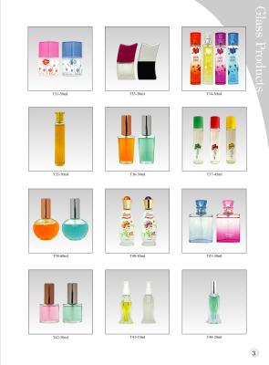 Cina 50 ml che glassano le bottiglie di vetro decorative dei cappucci di Surlyn e della pompa del profumo in vendita