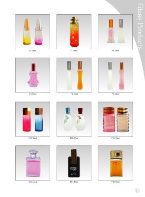 Cina 50 ml che glassano le bottiglie di vetro decorative dei cappucci di Surlyn e della pompa del profumo in vendita