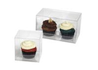 China Fashional Clear Plastic Cupcake Boxes / Foldable Plastic Boxes Packaging for sale
