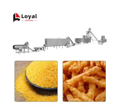 China Snack Food Fried Nik Naks Fried Cheetos Extruder Machine 100~150kg/h With Frying System for sale