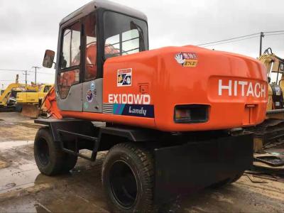 Cina Macchina utilizzata di Ton Digger Secondhand Hydraulic Original Japanese del cellulare 10 di Hitachi Ex 100wd dell'escavatore della ruota in vendita