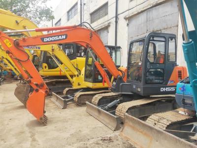 Cina Doosan usato Mini Track Excavator Dh 55 disponibile sulla promozione, piccolo cingolo idraulico originale di seconda mano Digger Dh 55 Dh60 Dh80 sulla promozione in vendita