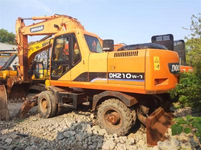 Cina Doosan usato 21 Ton Wheel Excavator Dh 210W-7, origine di seconda mano Corea Doosan Digger Dh mobile 210W sulla vendita in vendita