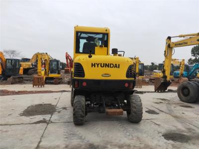 Китай Используемый экскаватор Hyundai R60W-7 колеса Южной Кореи начала мини экскаватор 6 тонн мобильный на продвижении продается