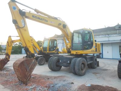 China Gebruikte 15 Ton Wheel Excavator Pw 150-6 Gemaakt in Japan in Shanghai voor Verkoop Te koop