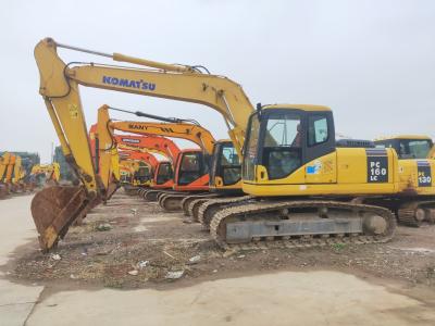 Китай Komatsu Low Hours Хорошее состояние 16-тонный экскаватор PC160LC-7, бывший в употреблении японский гидравлический гусеничный экскаватор Komatsu PC160, высокоэффективный продается