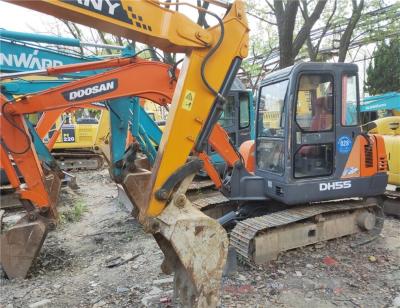 China Doosan minigraafmachine in goede staat Dh55 5,5 ton hydraulische rupsgraafmachine Te koop