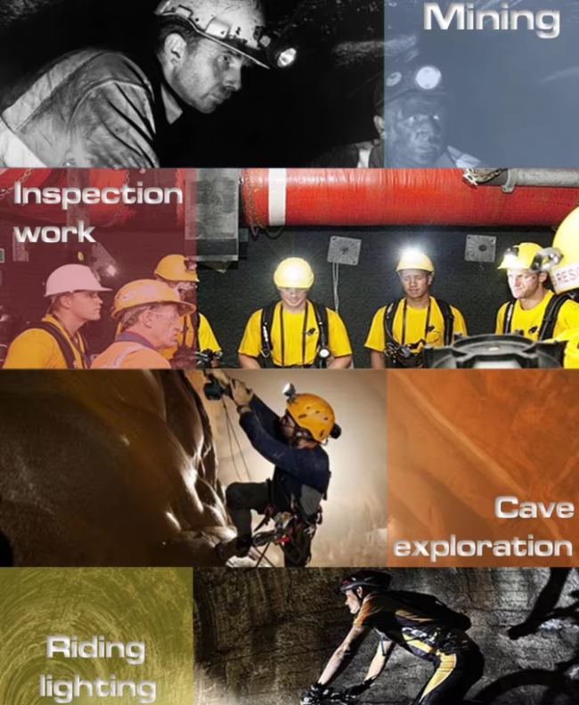 Cap lamp application in mining