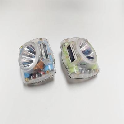 China 25000lux Oled Screen Led Cordless Mining Safety Cap Lamp Wireless Miner Cap Lamp for sale