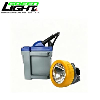 China Corded Mining Cap Lamp LED Miner Headlamp IP68 Waterproof Rechargeable Hard Hat Light 7800mAh Underground Mining Lamp 15000Lux for sale