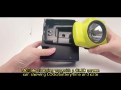 25000lux Lumières de mine de charbon Faisceau haut de gamme 6,8Ah 385lum 3,7V LED étanche IP68