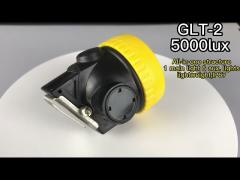 Lampes à capuche minière sans fil rechargeables légères 5000lux 3,7V 2,6Ah IP67