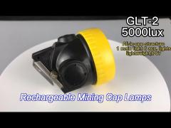 Lampes à capuche minière sans fil rechargeables légères 5000lux 3,7V 2,6Ah IP67