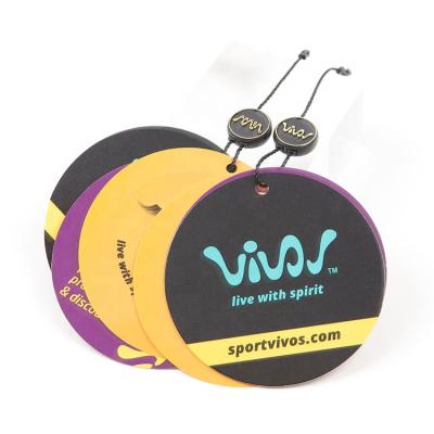 중국 Cartellino Wholesale Custom Your Own Logo Paper Adhesive Luxury Sticker Hangtags for Clothing 판매용