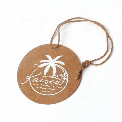 중국 Customized Recyclable Machine Printing Patterns Labels Vintage Kraft Paper Hang Tags for Jeans 판매용