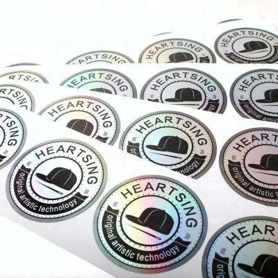 Cina Labels Wholesale Design Custom Printing Name Logo Waterproof Adhesive Hologram Sticker with Die Cut in vendita
