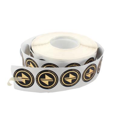 Cina OEM Custom Offset Printing Gold Foil Round Roll Sticker Labels for Pack in vendita