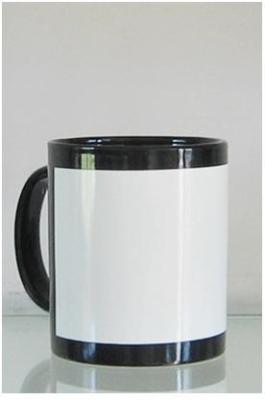 China Sublimation Black Flower Blank Mug for sale