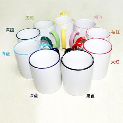 China Sublimation 11oz Border color Mug (9 colors) for sale