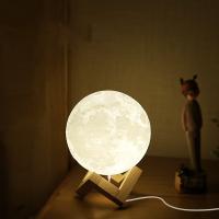 China Dimmable LED Smart Moon Lamp APP Voice Control Cold Warm Color for sale