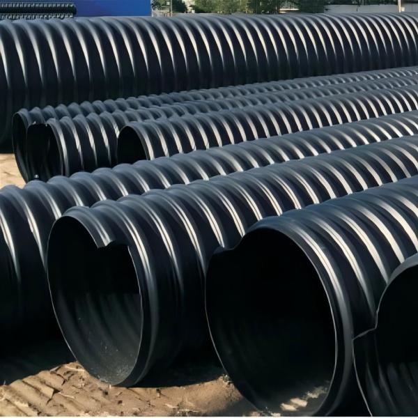 Quality Metal Reinforced PE Spiral Corrugated Pipe and Accessories for sale