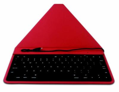 China Red 12.9 Inch IPad Wired Keyboard With Lighting Leather For Ipad Pro for sale