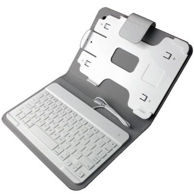China 8-pin Wired iPad Keyboard Leather Case for sale