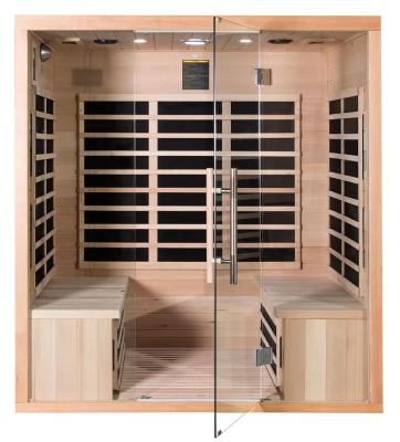 Cina Hemlock Wood Carbon Panel Far Infrared Dry Sauna Room For 4 Person in vendita