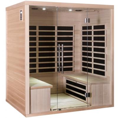 Cina Red Cedar Wood Carbon Panel Far Infrared Sauna Room For Home 4 Person in vendita