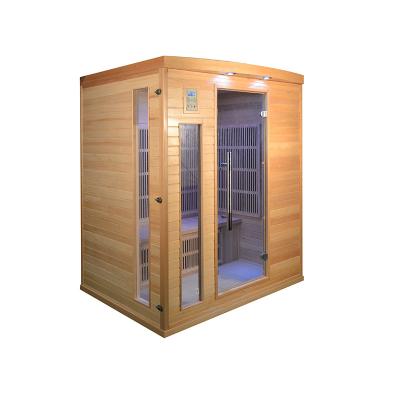 Cina Il legno solido della cicuta asciuga la sauna lontano infrarossa per la dimensione della persona della casa 3 in vendita
