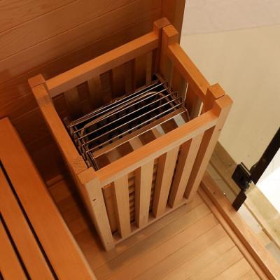 Cina Bagno turco in legno con stufa elettrica per interni Hemlock canadese per 2 persone in vendita