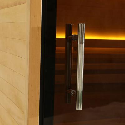 Cina Bagno turco per sauna domestica in legno massello con stufa elettrica 1750W per 2 persone in vendita