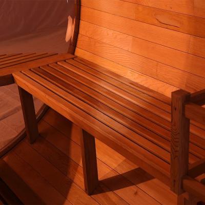 Cina Outdoor Large Capacity Panoramic View Cedar Barrel Saunas With Electric Heater in vendita