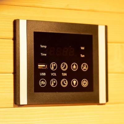 Cina Home Hemlock Wood Carbon Fiber Heating Far Infrared Sauna Cabin 2 Person in vendita