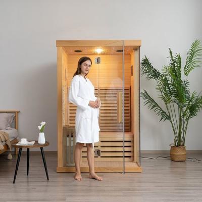 Cina Stanza di legno di sauna del vapore tradizionale dell'interno di uso della casa 3KW per 2 persone in vendita